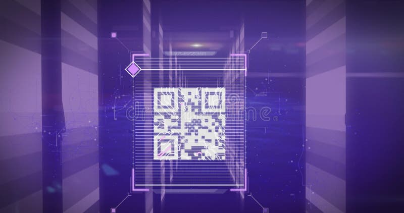 Image of Qr Code Over Shapes Stock Illustration - Illustration of ...