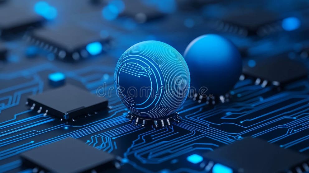 Image of Quantum Computing Concepts. Quantum Computer Background Stock ...