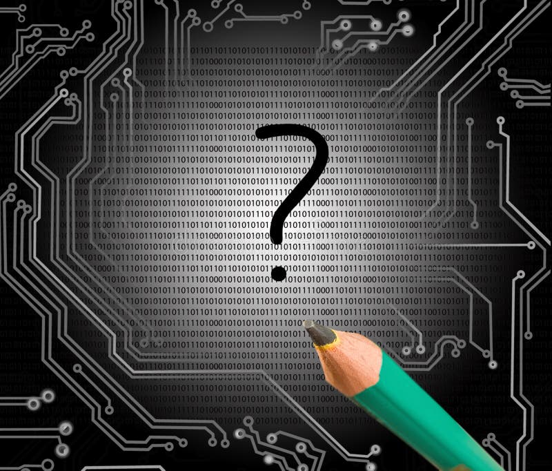 Image of Question Mark on Chip Background Closeup Stock Illustration ...