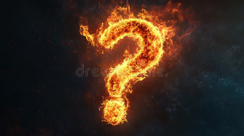 Image question mark fire stock illustration. Illustration of detail ...