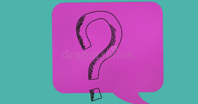 Image of Question Mark Over Pink Comic Speech Bubble Stock Illustration ...