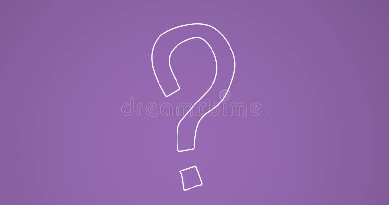 Image of Question Mark Over Purple Background Stock Illustration ...