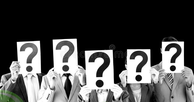 Image of Question Marks Over People with Question Marks instead Heads ...