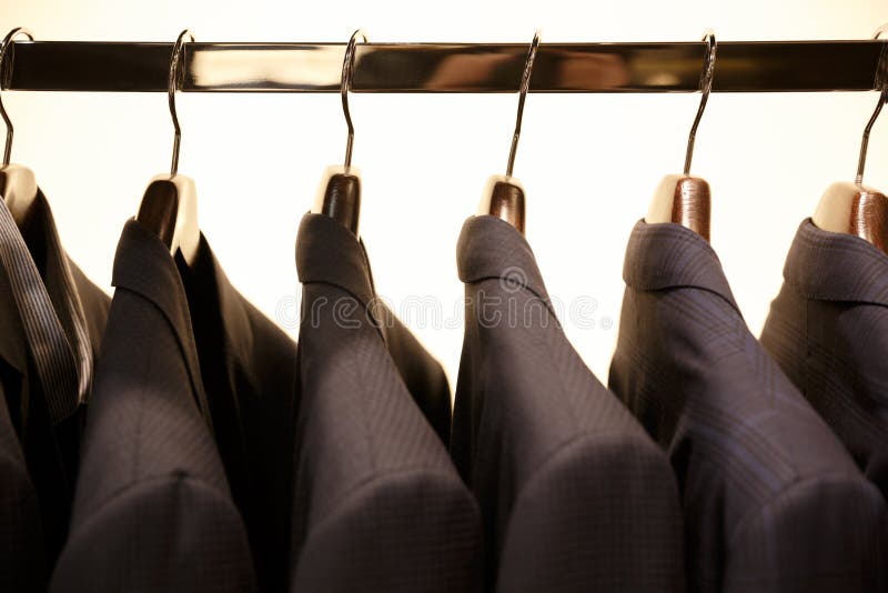 Image of rack with suits stock image. Image of wardrobe - 91448307