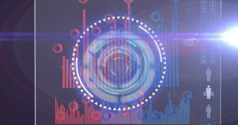 Image of Radar Moving Over Scientific Graph and Data Stock Illustration ...