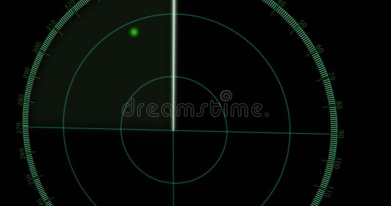 Image of Radar with Spots Moving on Black Background Stock Illustration ...