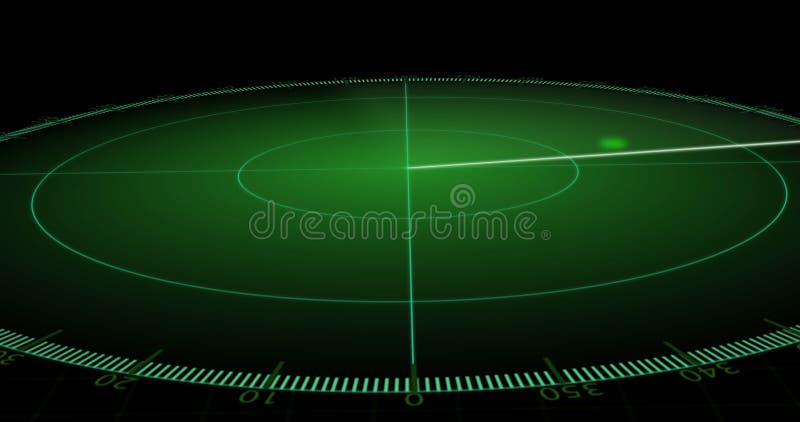 Image of Radar with Spots Moving on Black Background Stock Illustration ...
