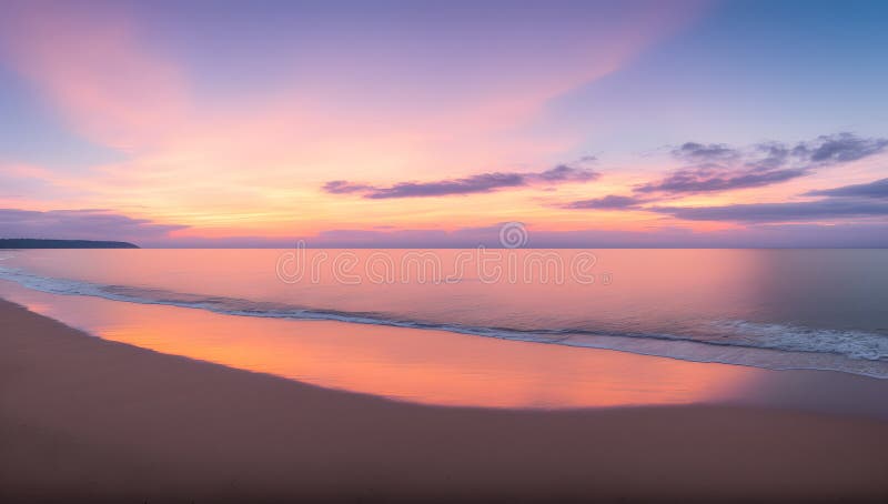 An Image of a Radiantly Luminous Sunset Over the Ocean AI Generative ...