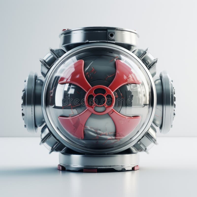 An Image of a Radioactive Symbol in a Glass Container Stock ...