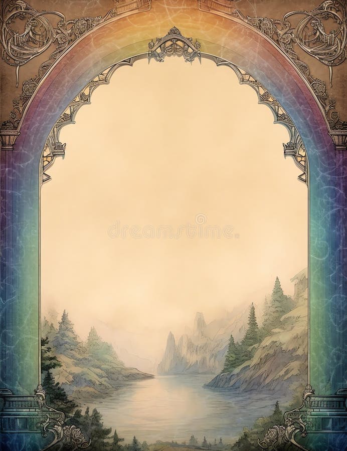 Rainbow Fantasy Old Paper, Junk Journal Digital Paper Stock ...