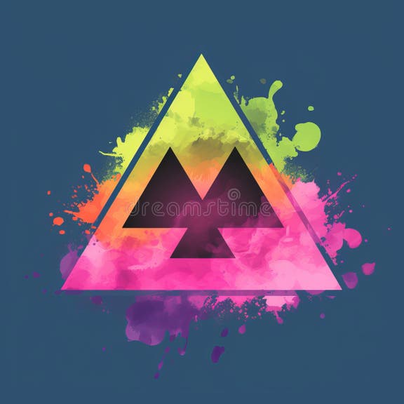 An Image of a Rainbow Triangle with a Nuclear Symbol on it Stock ...