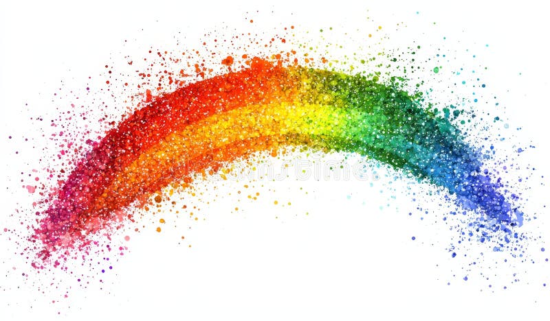 An Image of a Rainbow on a White Background with a Rainbow Image ...