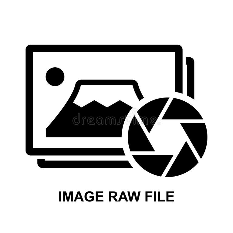 Image Raw File.Raw File Format Isolated on Background Stock ...