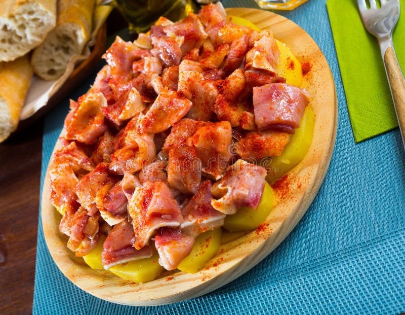 Image of Raw Pork S Ear with Species at Plate on Table Stock Image ...