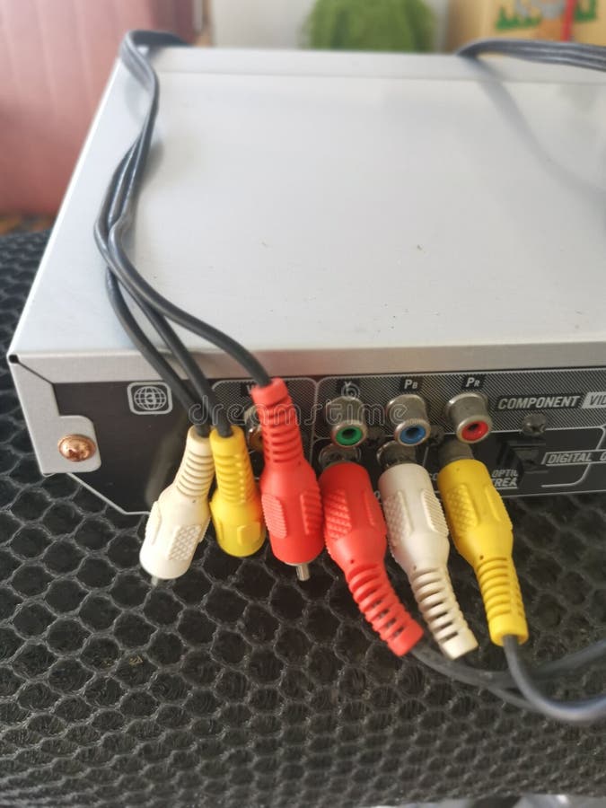 Image of the RCA Connector Cable To the Back of the Video Deck Player ...