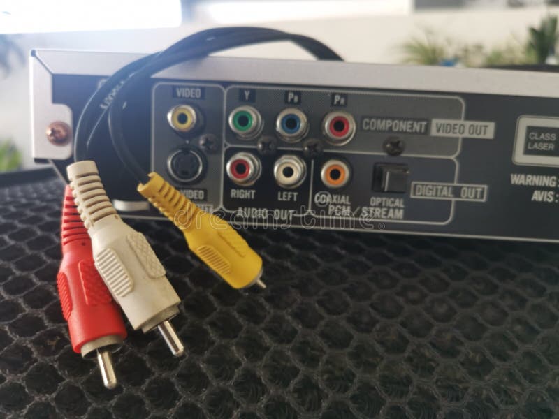 Image of the RCA Connector Cable To the Back of the Video Deck Player ...