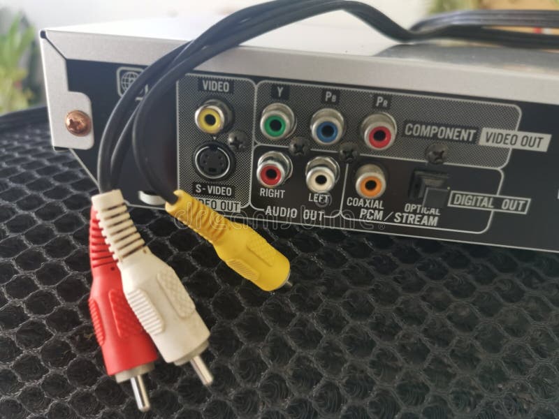 Image of the RCA Connector Cable To the Back of the Video Deck Player ...