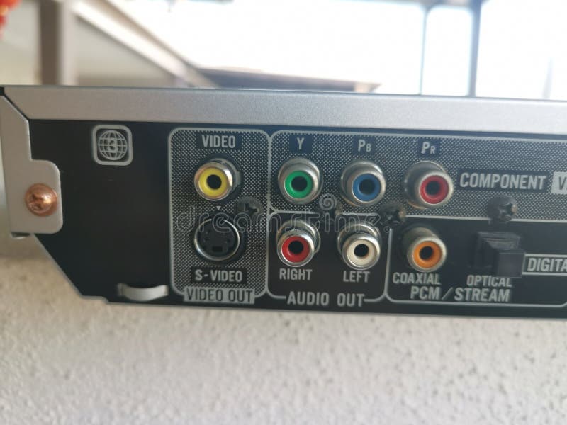 Image of the RCA Connector Cable To the Back of the Video Deck Player ...