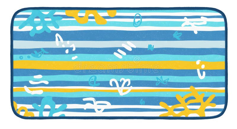 Abstract Beach Themed Pattern with Rounded Corners Stock Image - Image ...