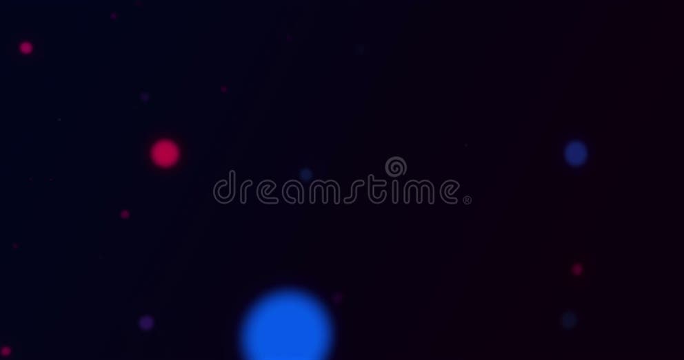 Image of Red and Blue Dots Moving on Black Background Stock ...