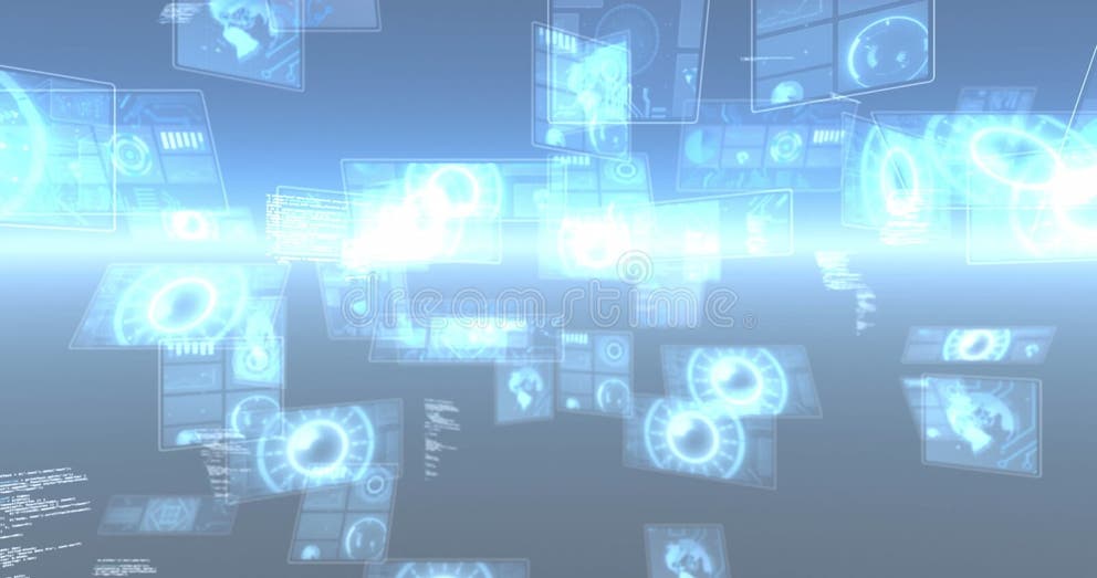 Image of Red Dots Over Scope Scanning on Black Background Stock ...