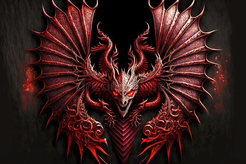 Image of Red Dragons As Embodiment of Danger and Evil Stock ...