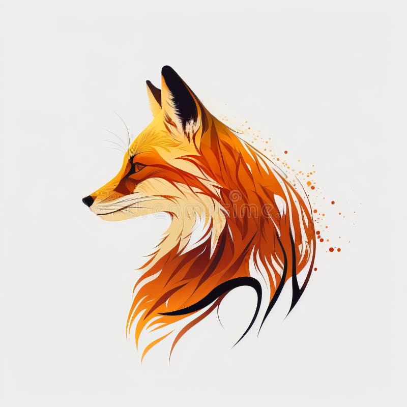 An Image of Red Fox Head. Generative AI Stock Illustration ...