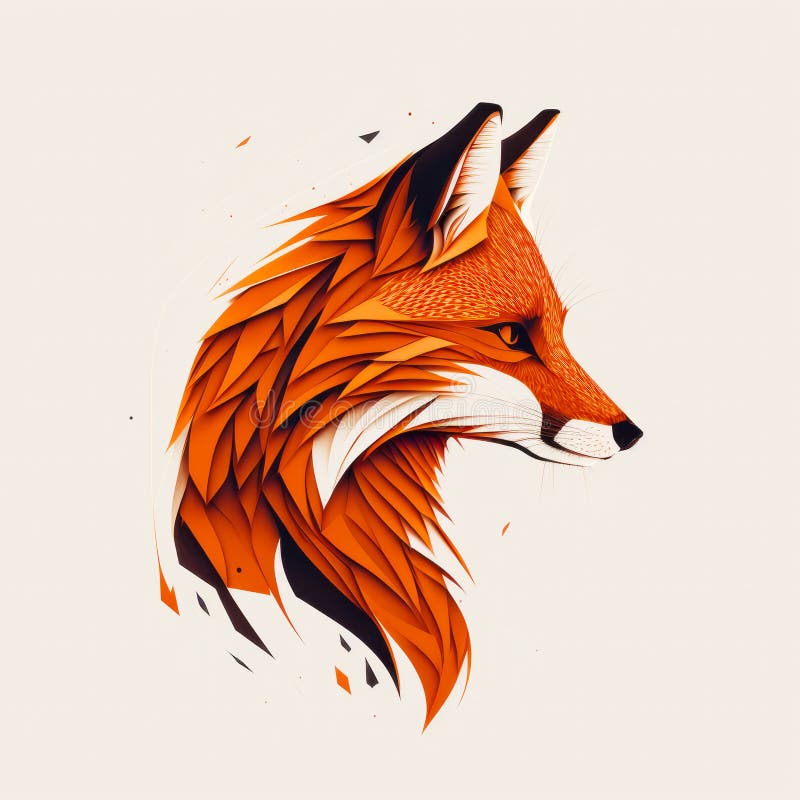 An Image of Red Fox Head. Generative AI Stock Illustration ...