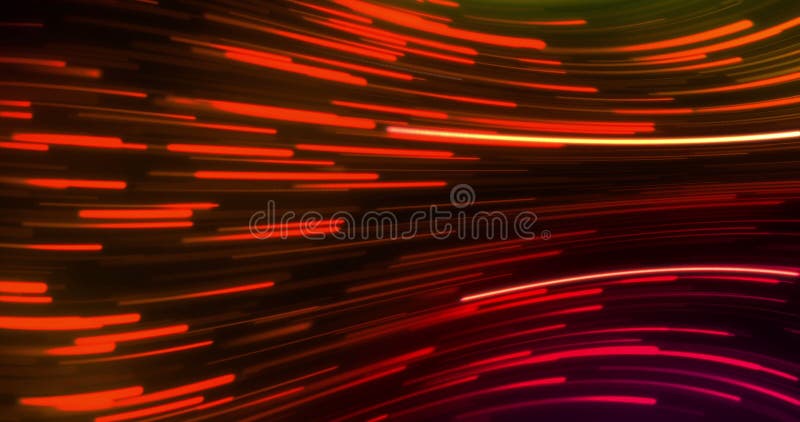 Image of Red and Orange Neon Light Trails on Black Background Stock ...