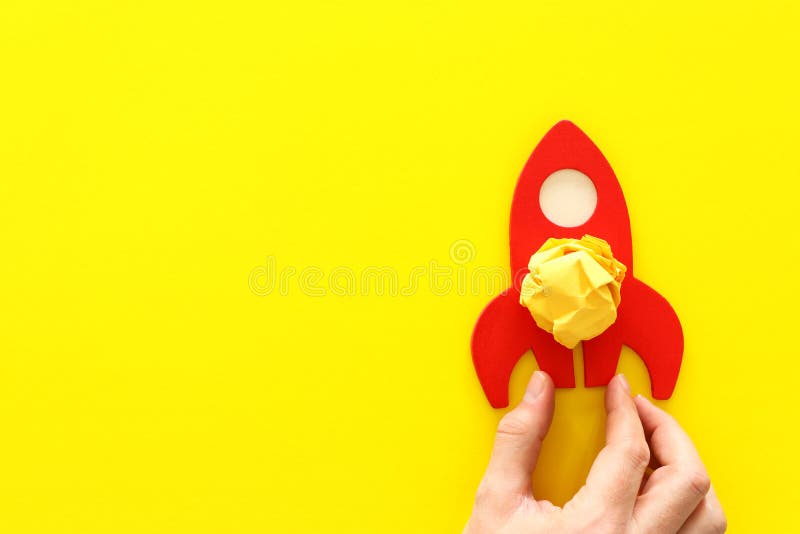 An Image of Rocket Launching into the Air. Generative AI Stock Image ...