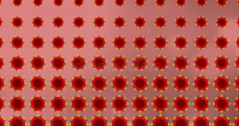 Image of Red Shapes Moving Over Light Spots Stock Illustration ...