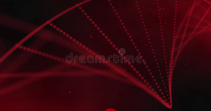 Image of Red Strand Spinning with Red Spots on Light on Black ...