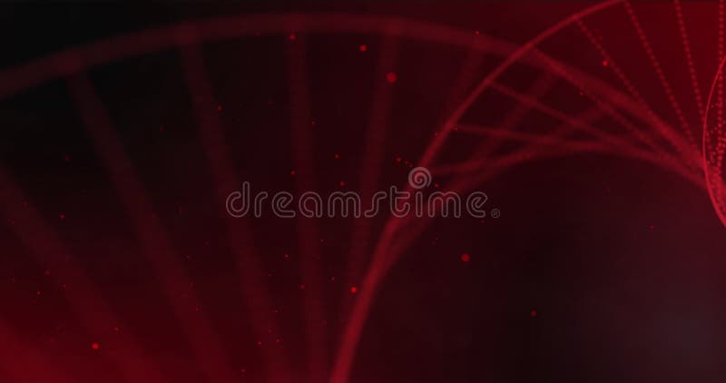 Image of Red Strand Spinning with Red Spots on Light on Black ...