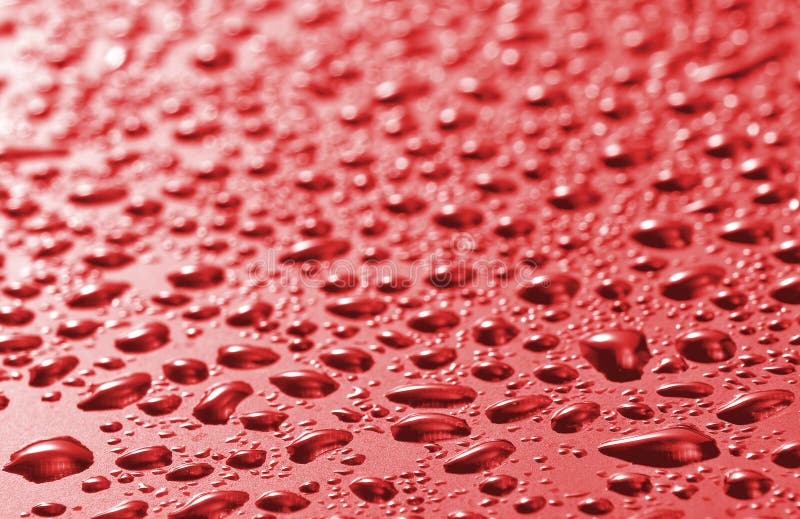 Image of Red Surface with Drops Close-up Stock Image - Image of card ...