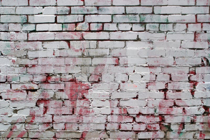 The Image of a Red-white Brick Wall As a Background. Stock Image ...