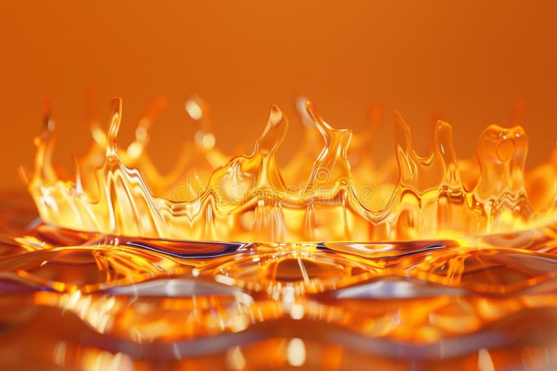 The Image is a Reflection of a Fire in a Body of Water with Generative ...