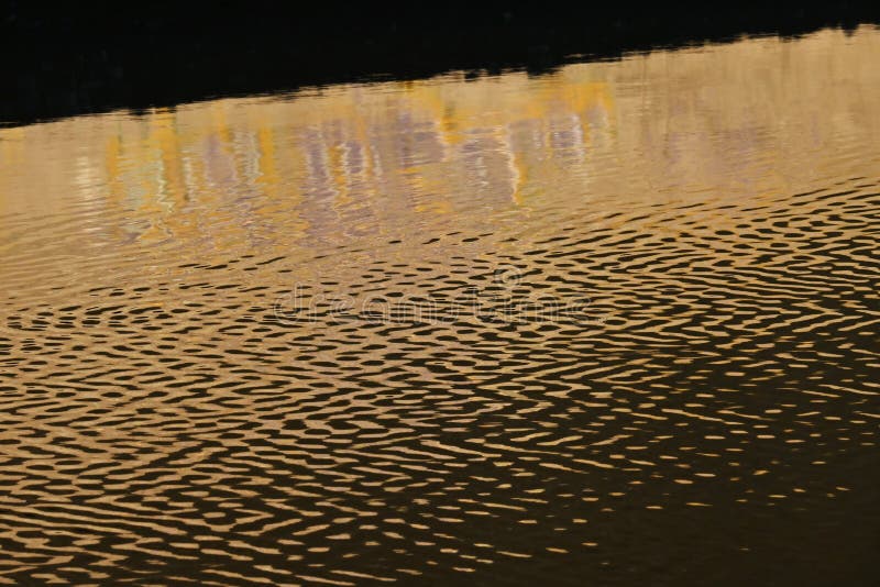 An Image of Reflections on the Surface of the Water. Stock Image ...