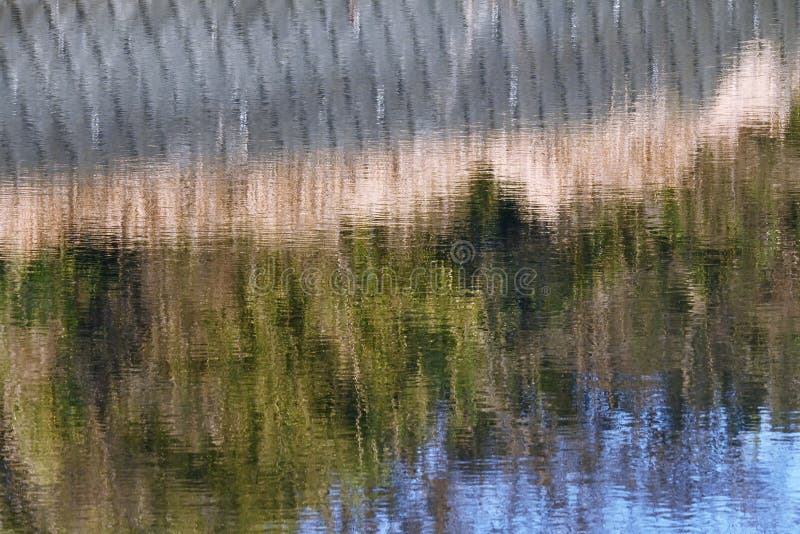 An Image of Reflections on the Surface of the Water. Stock Photo ...
