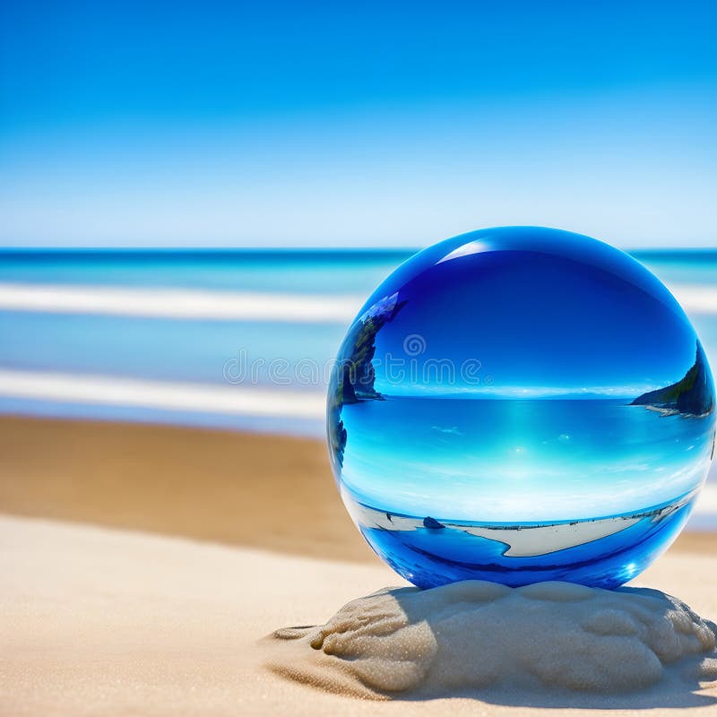 Image of the Reflective Glass Crystal Ball of the Scene by Which the ...