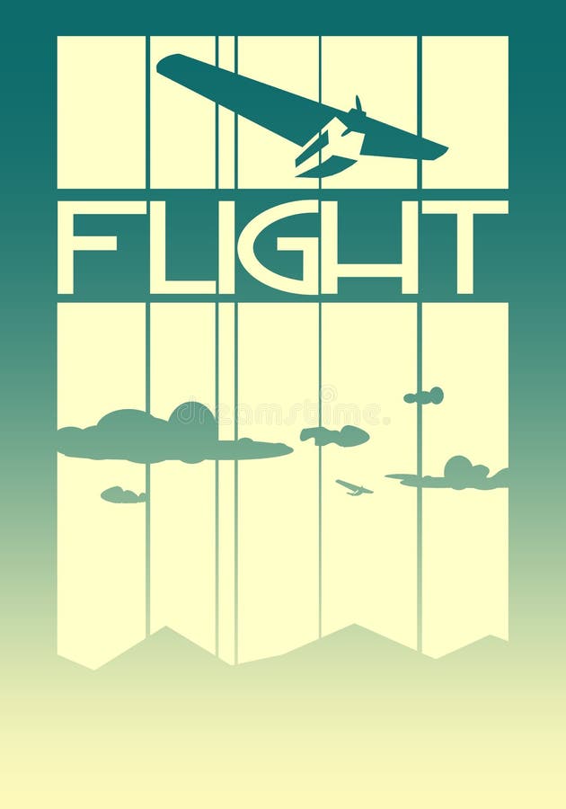 Retro Airplanes Flight on Striped Backdrop Stock Vector - Illustration ...