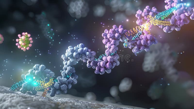 An Image of the Replication Process with RNA Primers Being Added To the ...