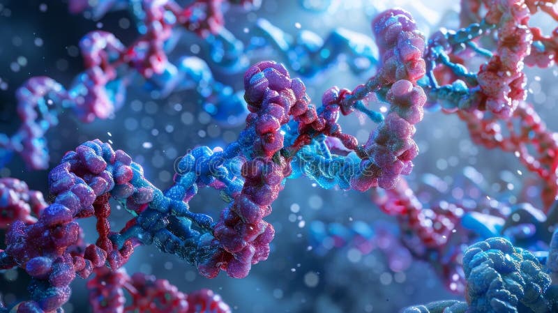 An Image of the Replication Process with RNA Primers Being Added To the ...