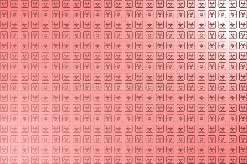 Texture with Biohazard Symbol in Square, Biological Contamination Risk ...