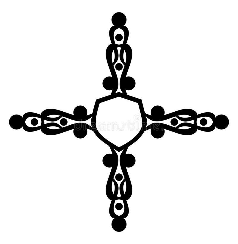 Stylized Cross on Abstract Background in Black and Grey Stock ...