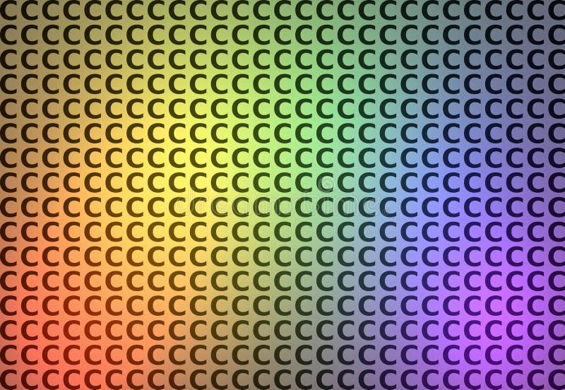 Texture with Letter C, Flashy Background, Fantasy Decomposed Rainbow ...