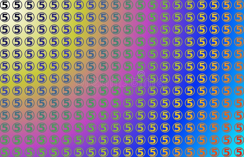 Texture with Number Five in Circle, Background, Wallpaper, Fantasy ...