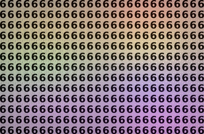 Texture with Number Six, Background, Wallpaper, Colored Lights with ...