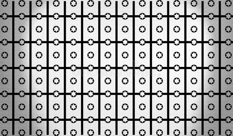 Texture with Six-pointed Star in a Circle and Checkering, Bright and ...