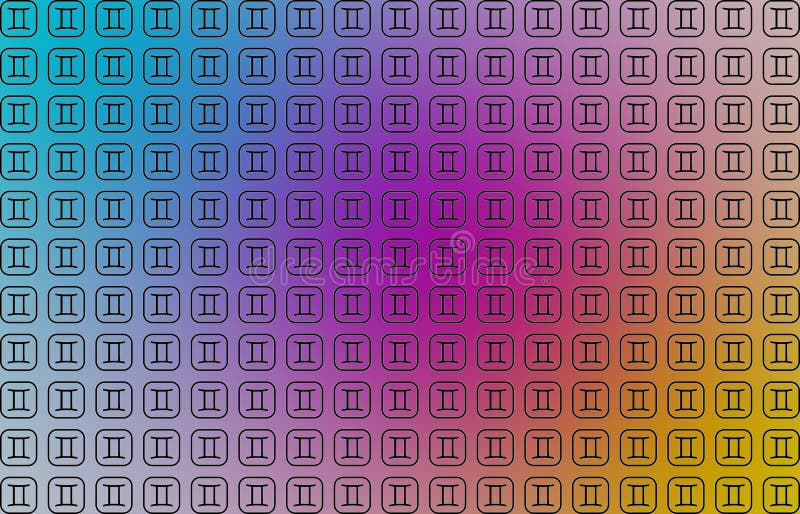 Symbol of Twins Sign on Background Stock Vector - Illustration of ...