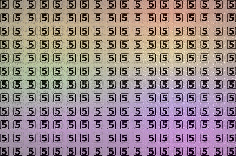 Texture with Number Five in Square, Background, Wallpaper, Colored ...